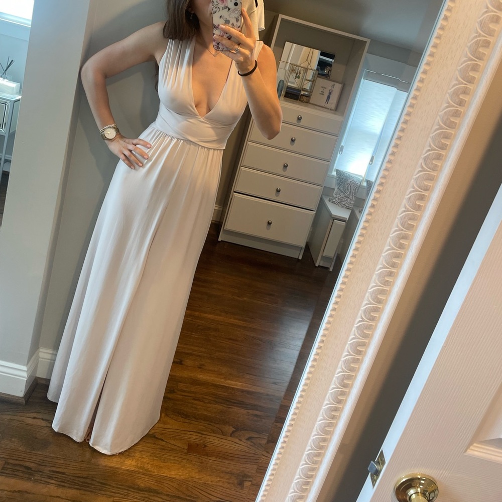 Nude Maxi Halston Dress - Super Easy To Wear As Weddi… - Gem